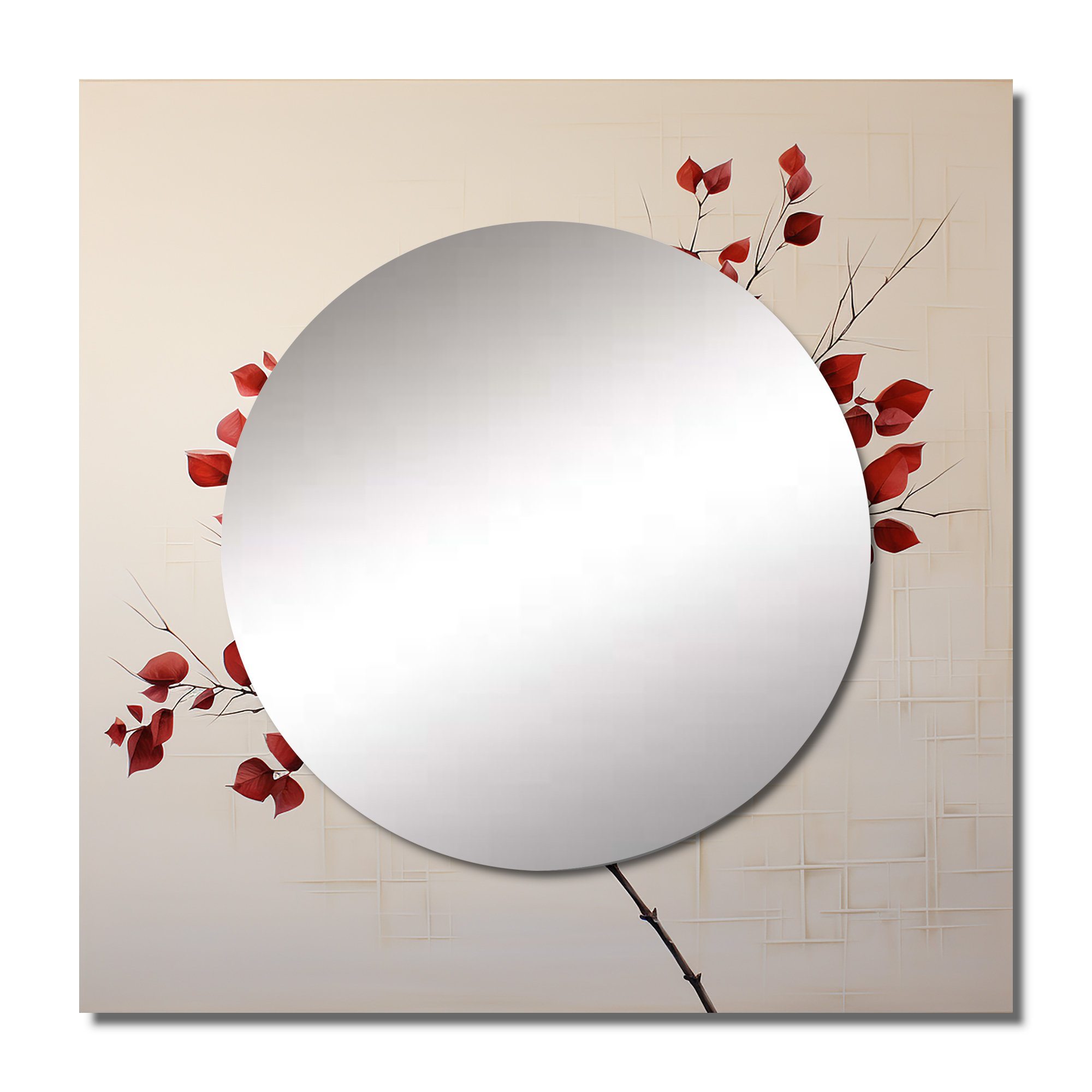 East Urban Home Kenhorst - Minimalist Garnet Grace Leafy Dreamscape I ...