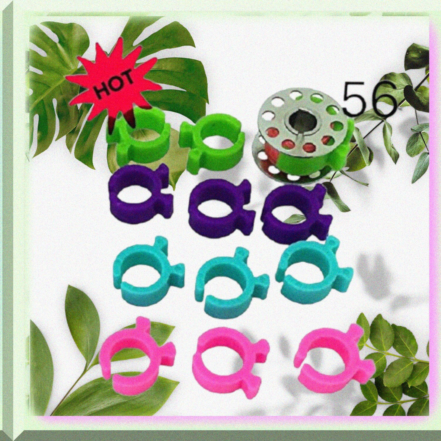 Pacific Funds 56Pcs Sewing Bobbin Clips and Spool Huggers | Wayfair