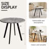Wrought Studio™ Modern Minimalist Circular Dining Table, Gray Cement ...