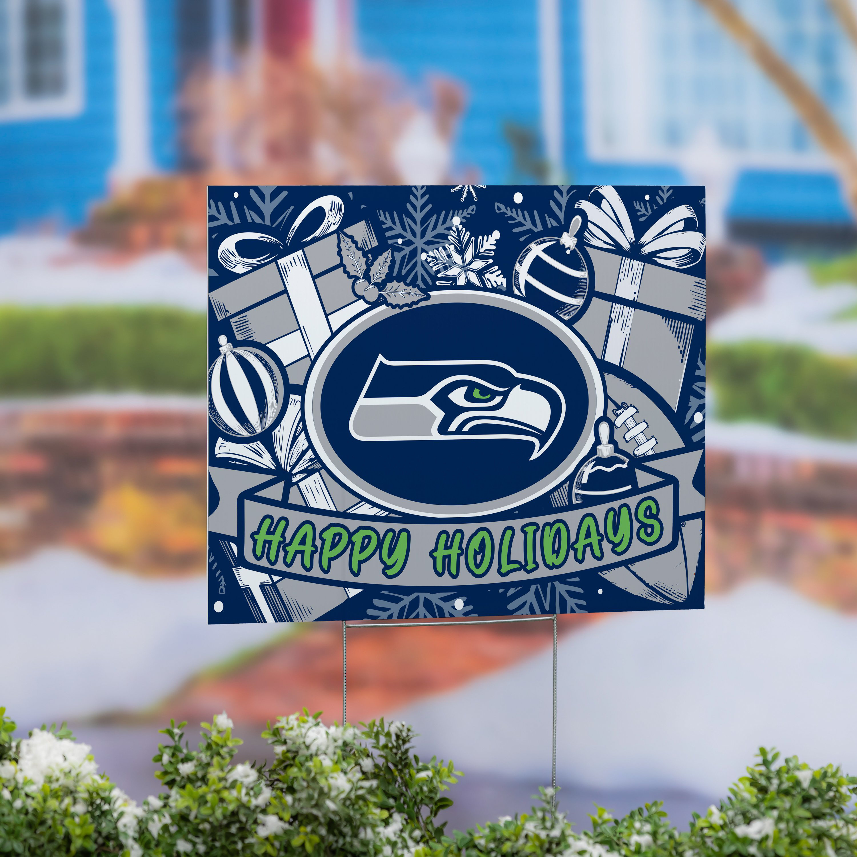 Ophelia & Co. Seattle Seahawks Yard Sign, Holiday | Wayfair