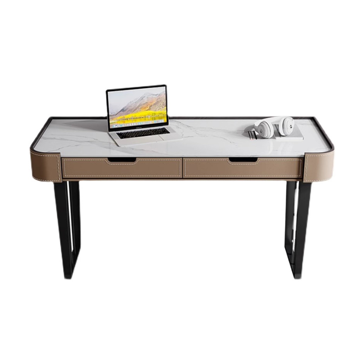 Isla Hopping Minimalist Sintered Stone Office Desk | Wayfair