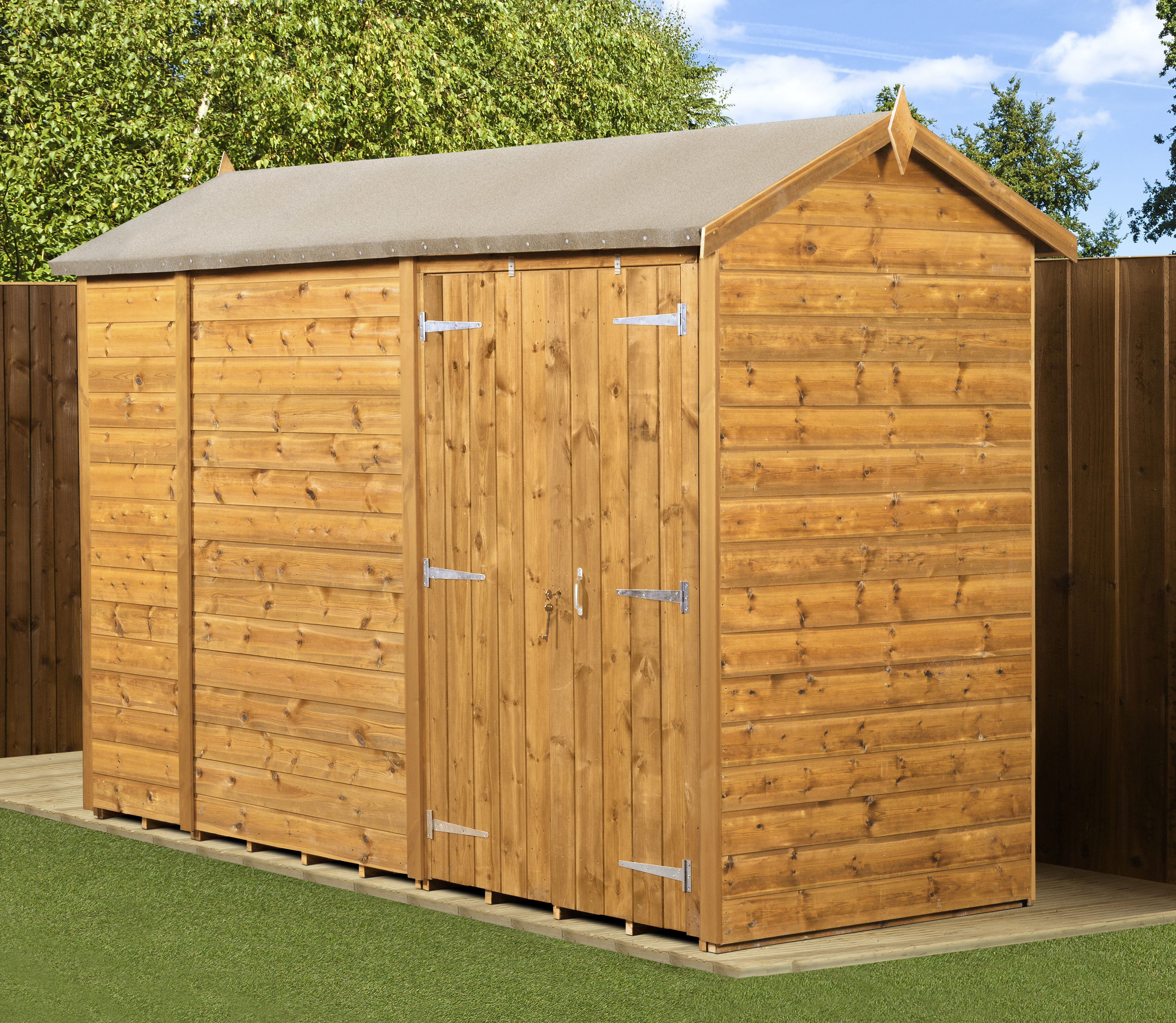Empire Sheds Ltd Modular Apex Garden Shed 10X4 No Windows Double Door ...