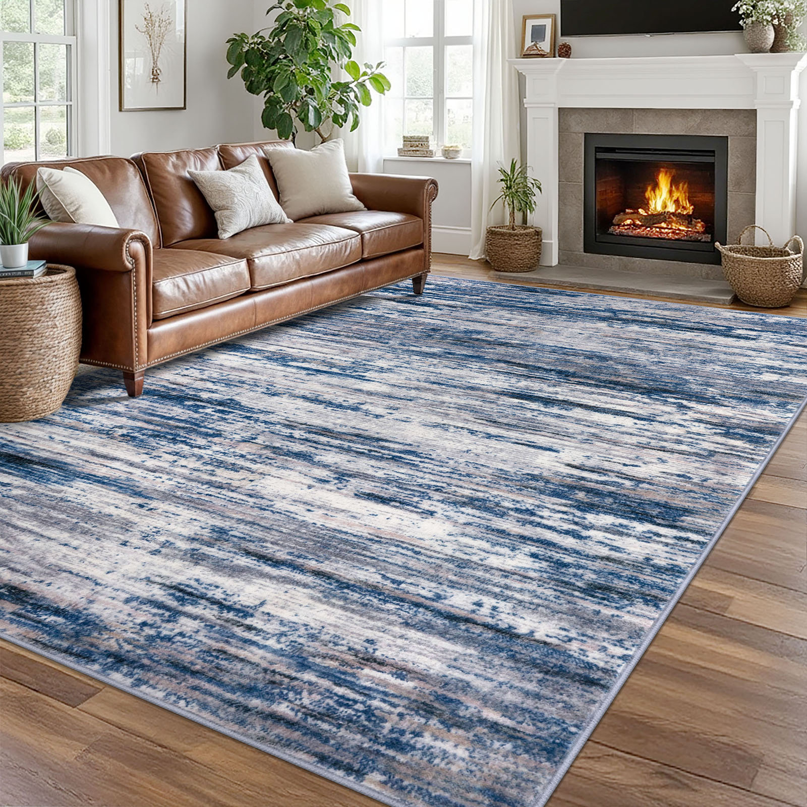 Wrought Studio™ Modern Abstract Area Rugs Washable Rug For Living Room ...