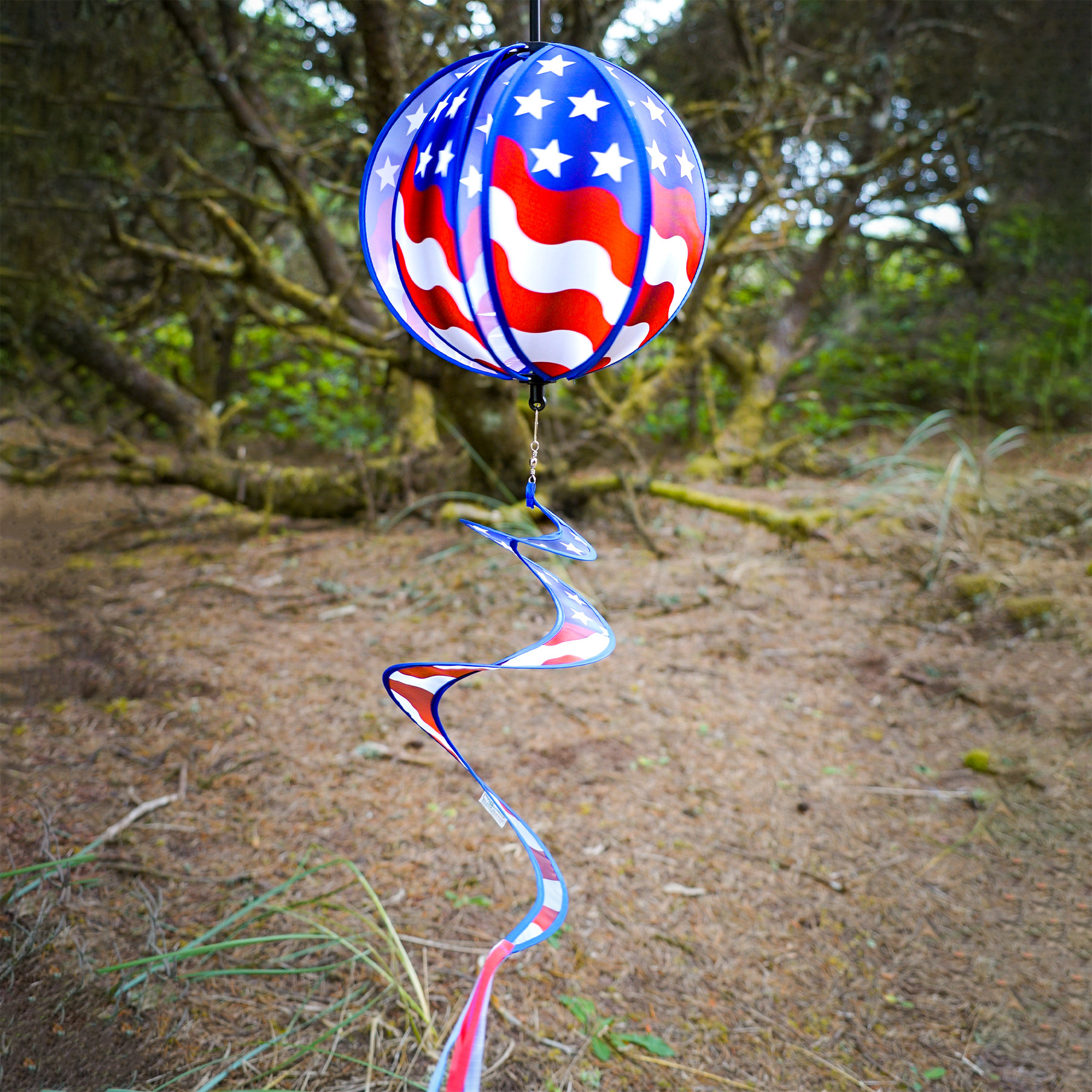 In The Breeze 11-inch USA Flag Ball Spinner | Wayfair