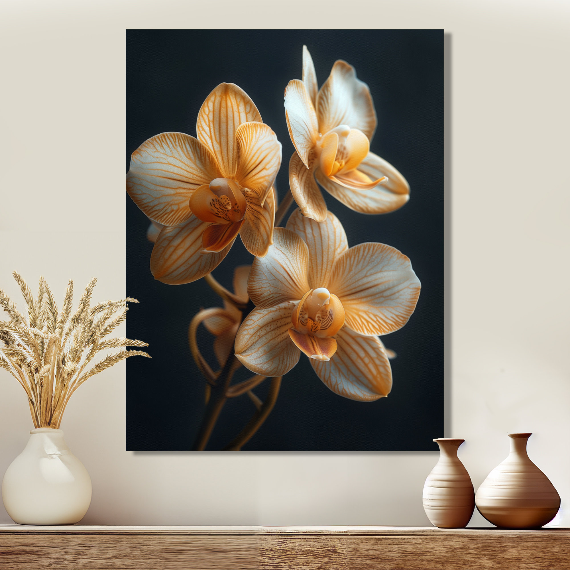 Latitude Run® Fragrant Fusion Orange Black Orchids Photo IV - Orchids ...