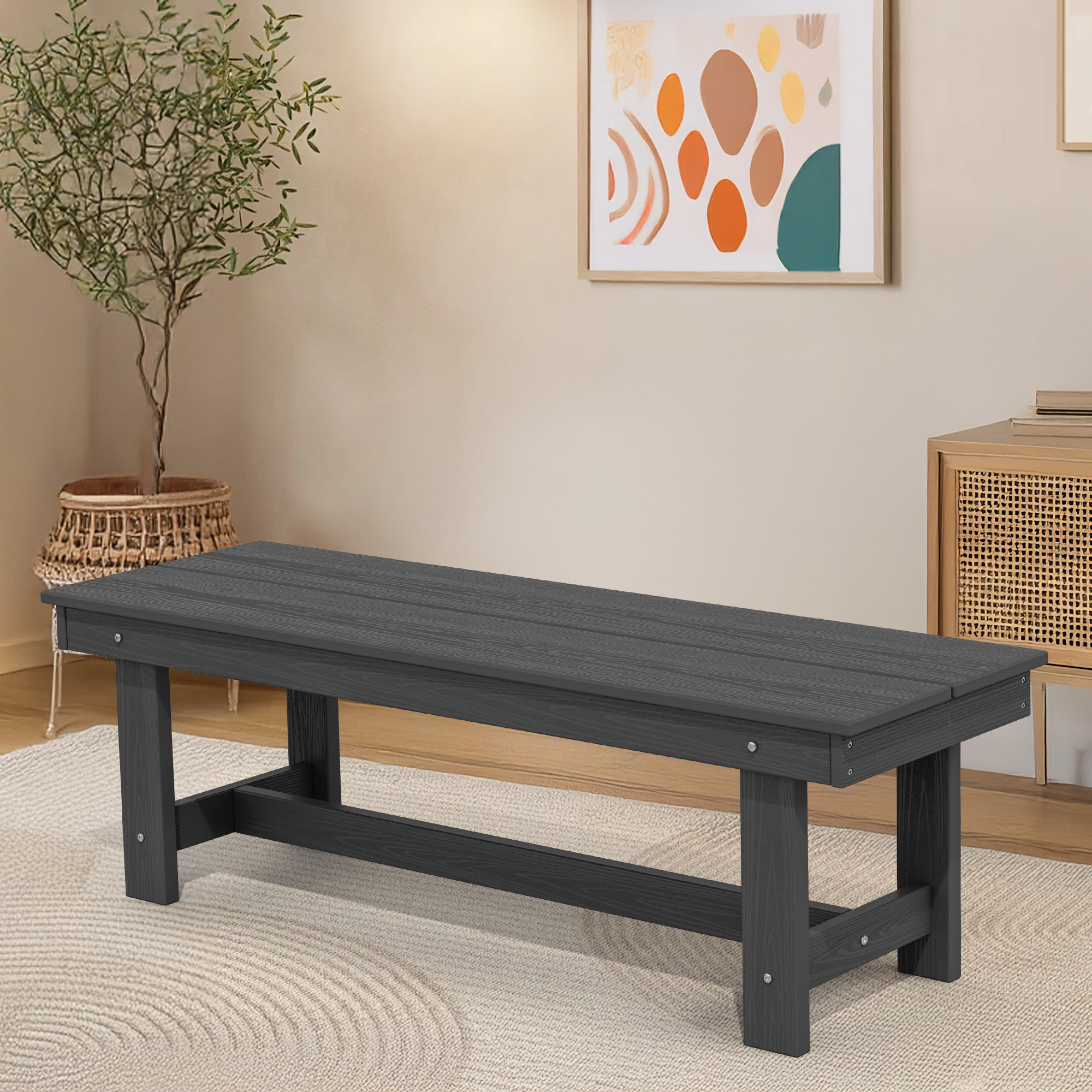 Lark Manor™ High Density Polyethylene Outdoor Picnic Bench & Reviews ...