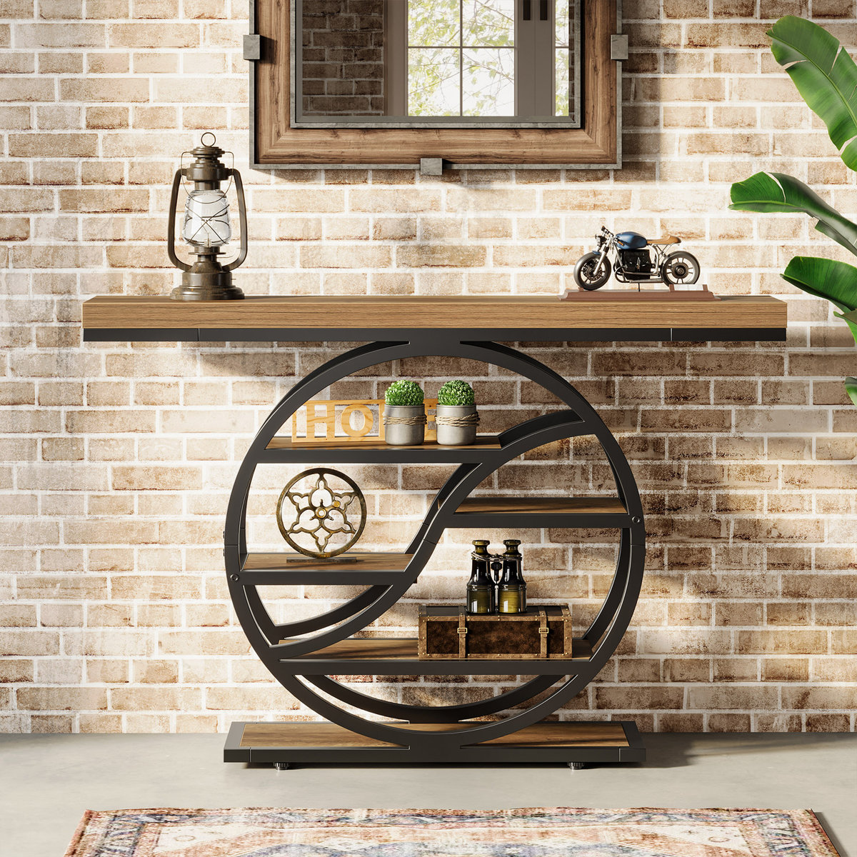 17 Stories Console Table for Entryway, 47" Industrial Entry Table | Wayfair