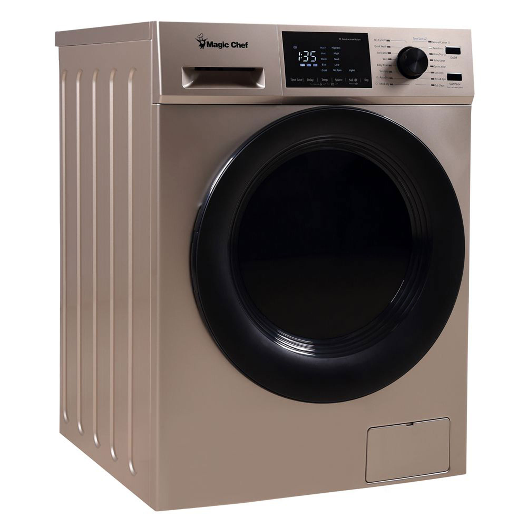 Magic Chef MCSCWD27G5 24 Inch Standalone Front Load Combination Washer ...
