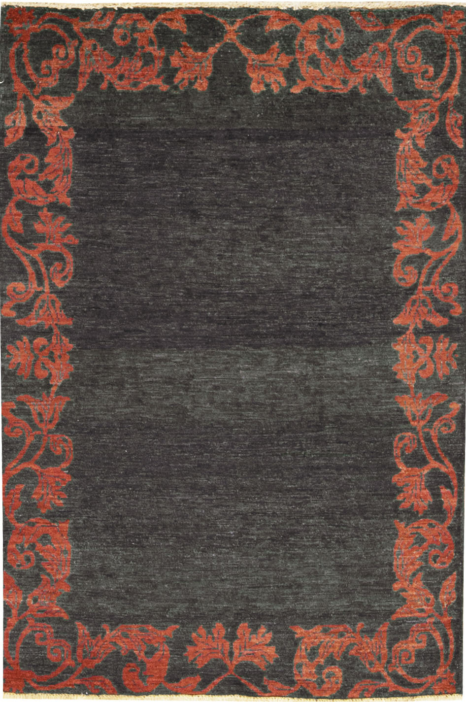 Bokara Rug Co., Inc. Hand-Knotted High-Quality Brick Red and Black Area ...