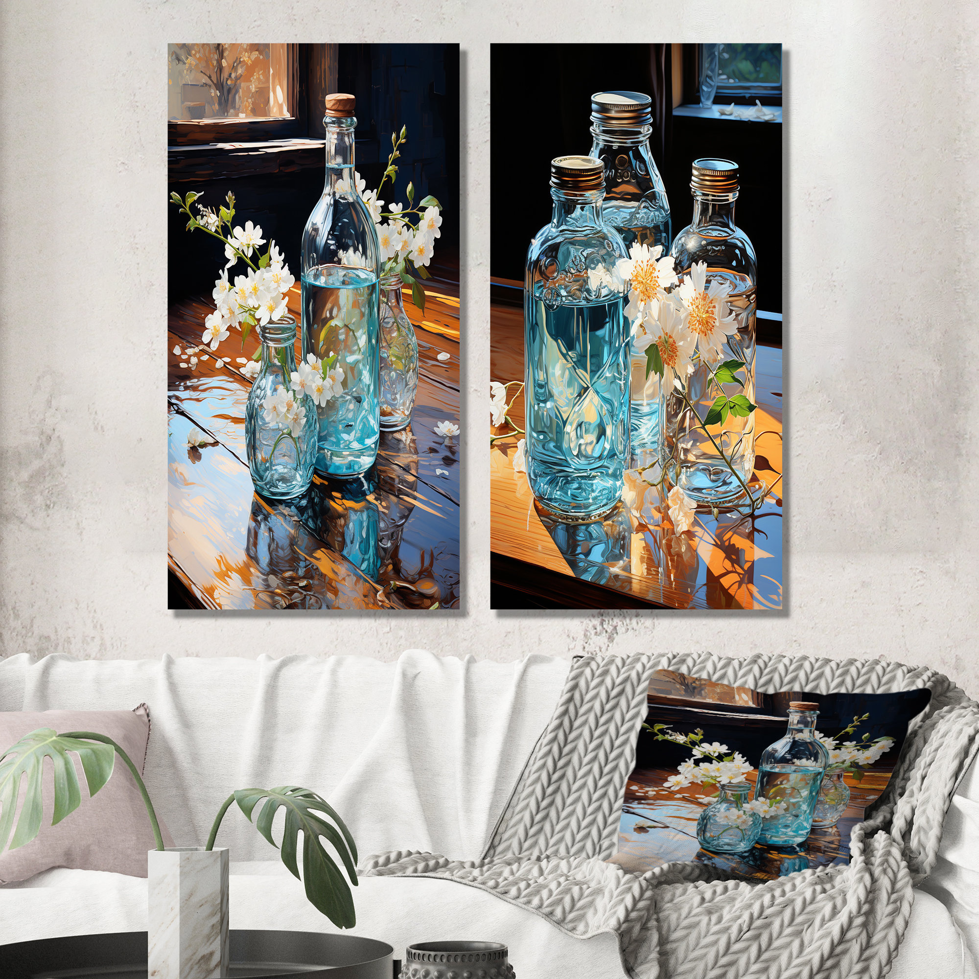 Lark Manor™ Blue Bottled Reflections - Bottled Beverage Metal Wall ...