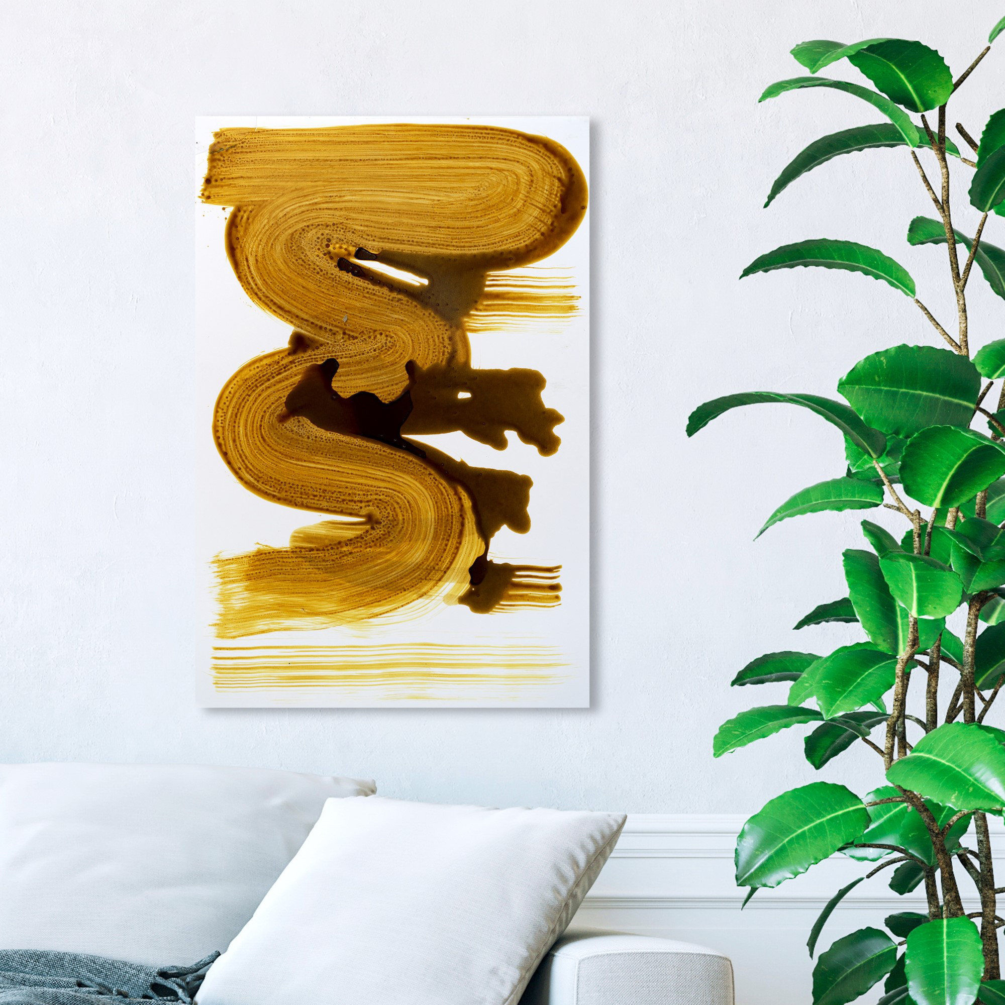 Ebern Designs Tiago Magro - Sunset Wave - Painting Print on Canvas ...