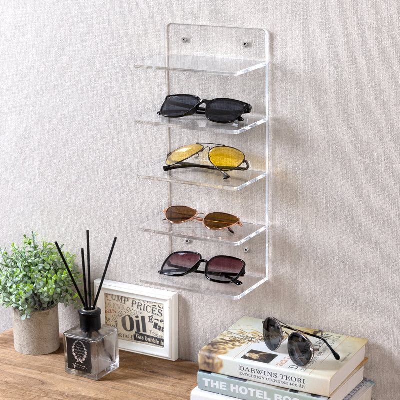 Wrought Studio™ 5 Tier Wall Mounted Jewelry Stand Sunglasses Holder ...