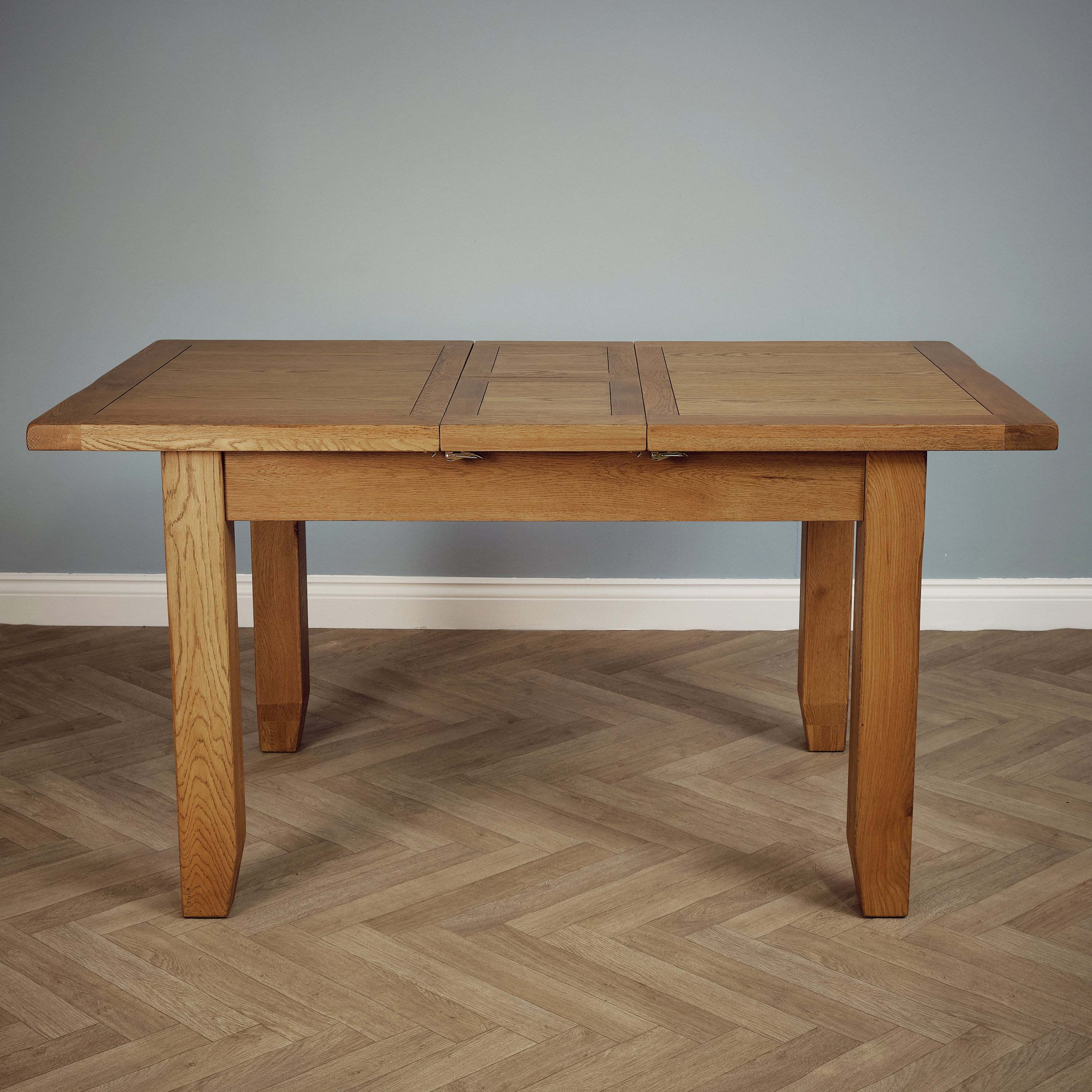 Fleur De Lis Living Rustic Oak Extending Dining Kitchen Table 78×90×180 ...