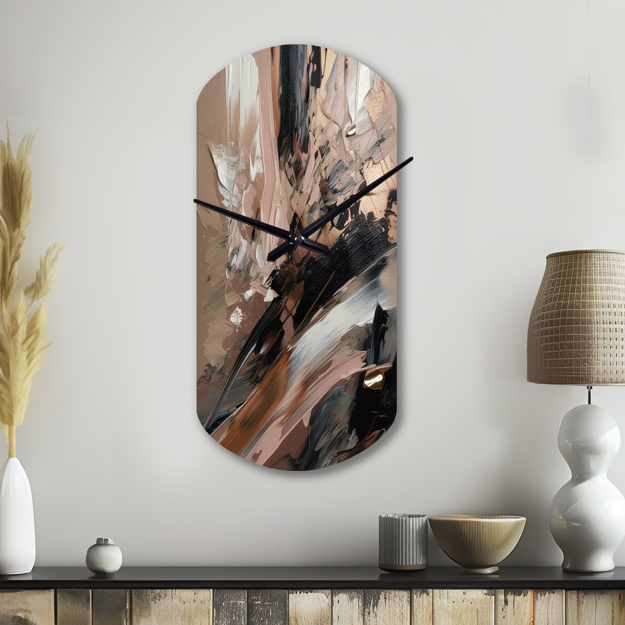 Design Art Brown And Black Beyond Boundaries II - Cylinder Shape Large ...