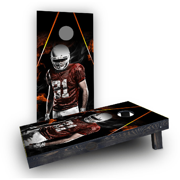 Custom Cornhole Boards 1' x 4' Football Player 2 Light Weight ...