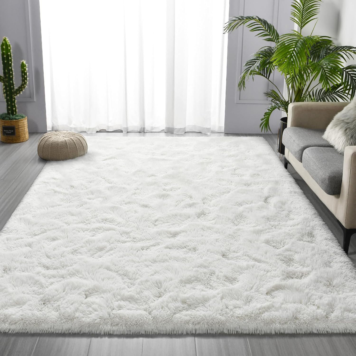 Everly Quinn Shag Area Rug, Plush Fuzzy Rugs For Living Room, Ultra ...