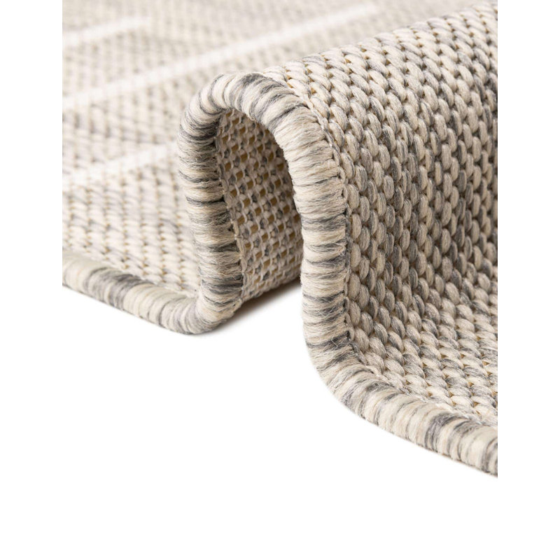 Foundry Select Ava-Mary Machine Woven Gray Indoor/Outdoor Rug & Reviews ...