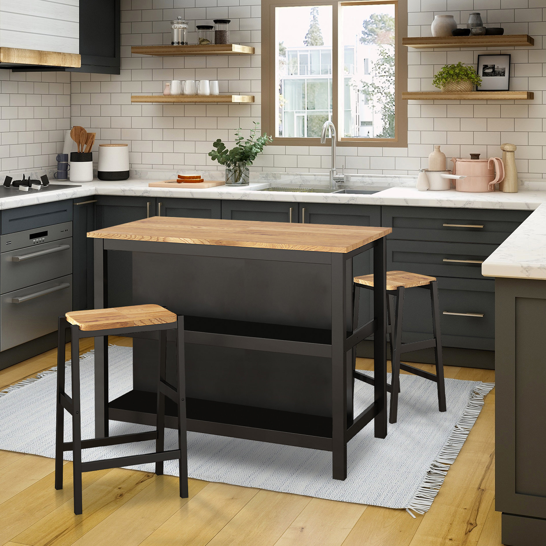 17 Stories Kitchen Island Set - Wayfair Canada