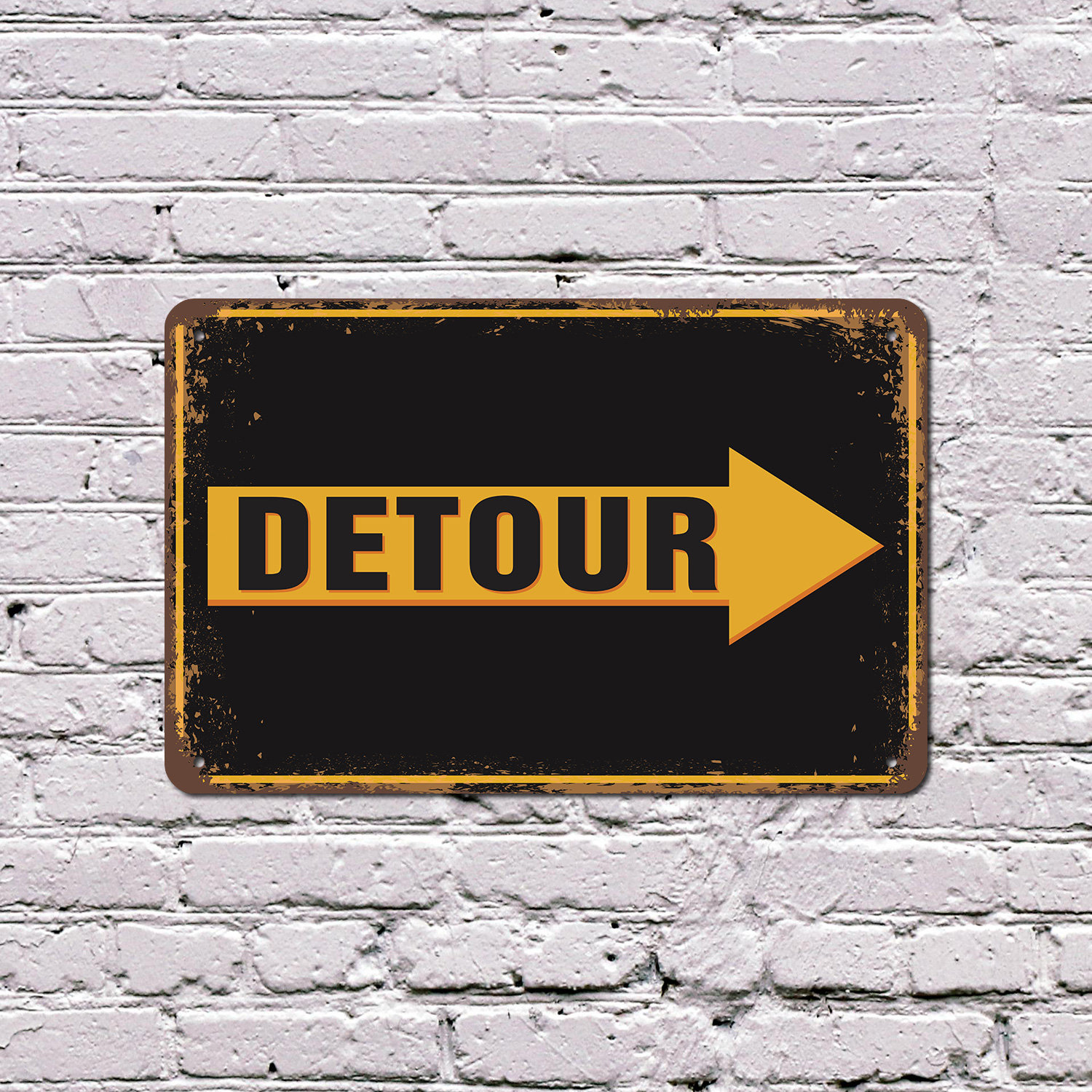 SignMission Detour Street 11 Inch x 17 Inch Plastic Sign - Wayfair Canada