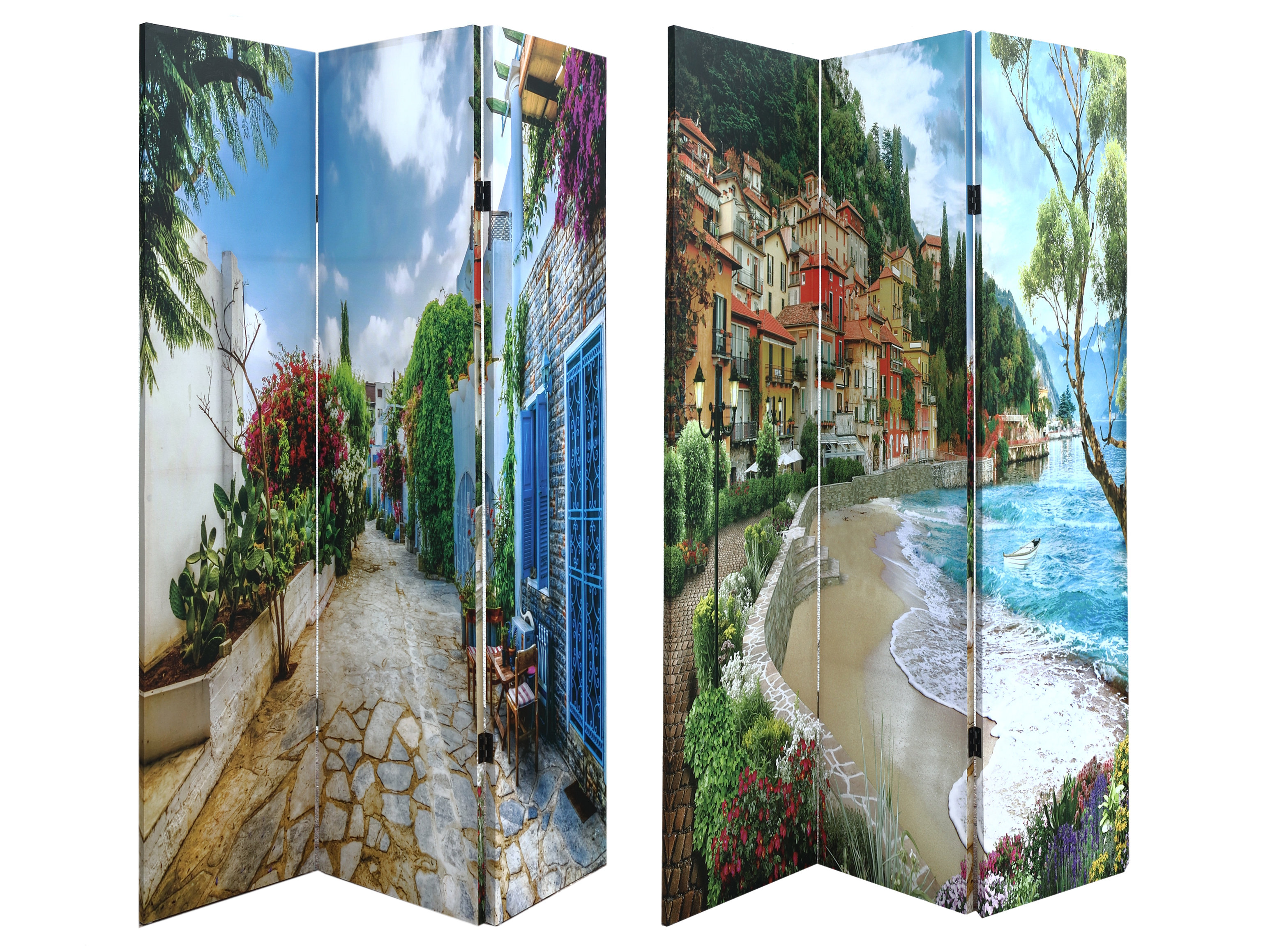 Highland Dunes Double Sided Canvas Screen (Wanderlust) & Reviews | Wayfair