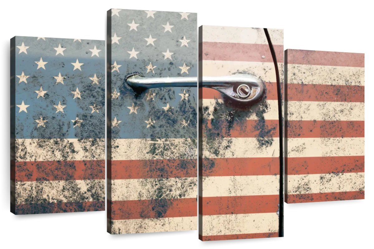 Ebern Designs Borges American Flag Car | Wayfair