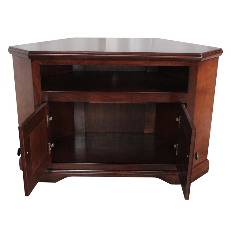 Rosalind Wheeler Meuble télé de coin en bois massif pour téléviseur de ...