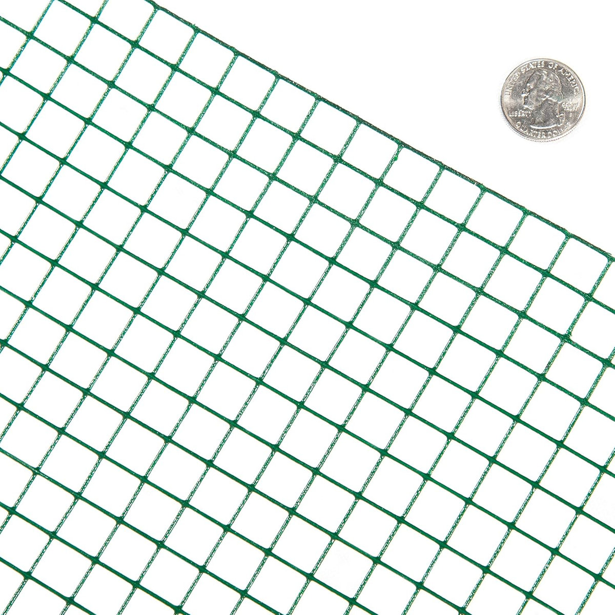 Fencer Wire 19 Gauge Green Vinyl Coated Hardware Cloth with Mesh Size 1 ...