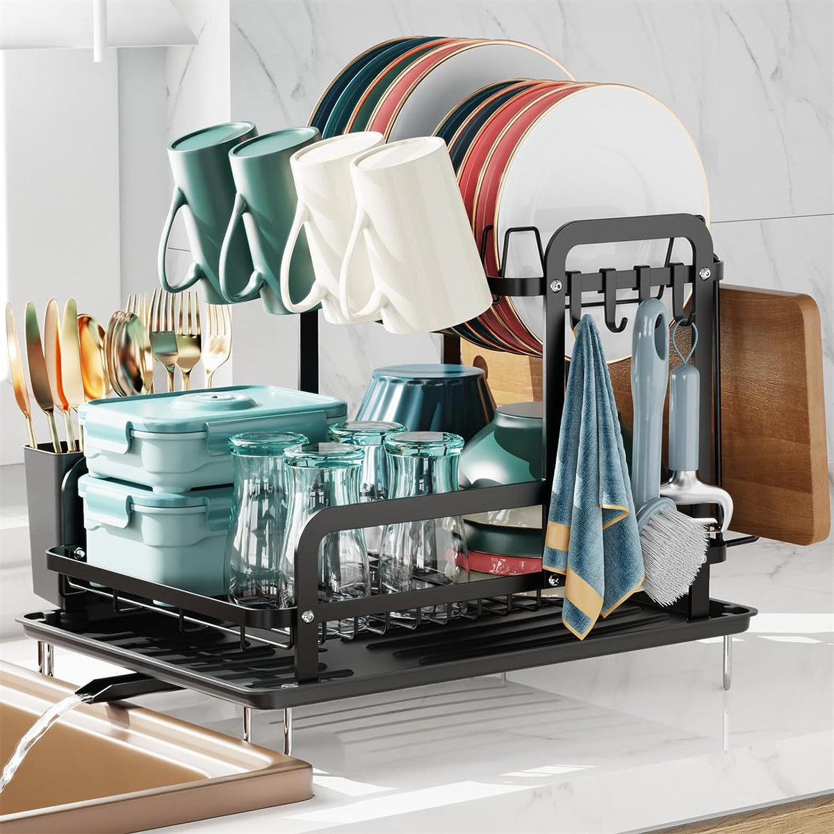 YITAHOME Adjustable Dish Rack - Wayfair Canada