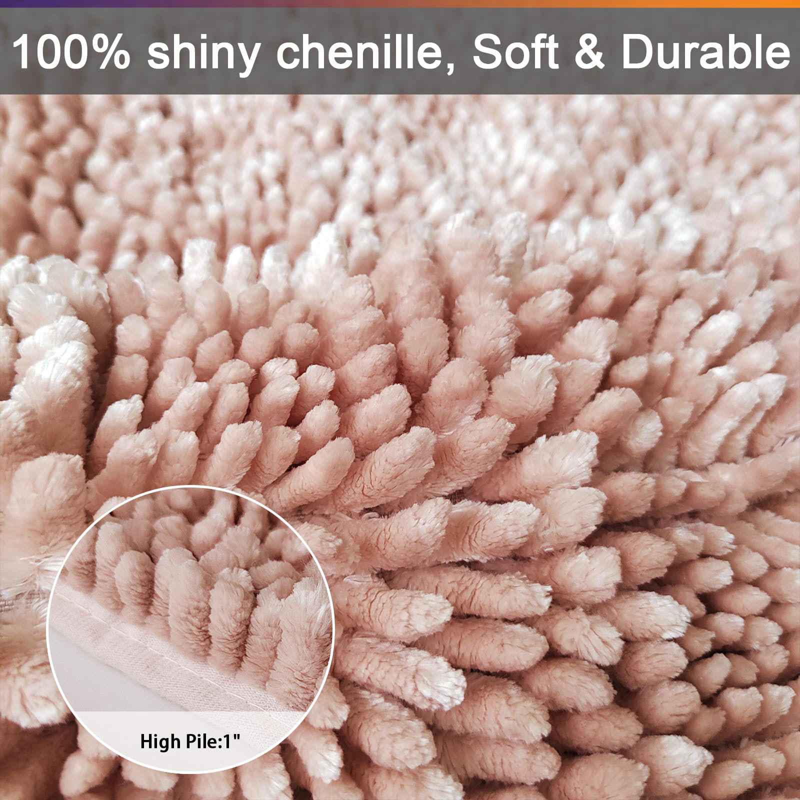 Latitude Run® Bathroom Rugs Mats Set 2 Piece Pink Butter Chenille, Cute ...