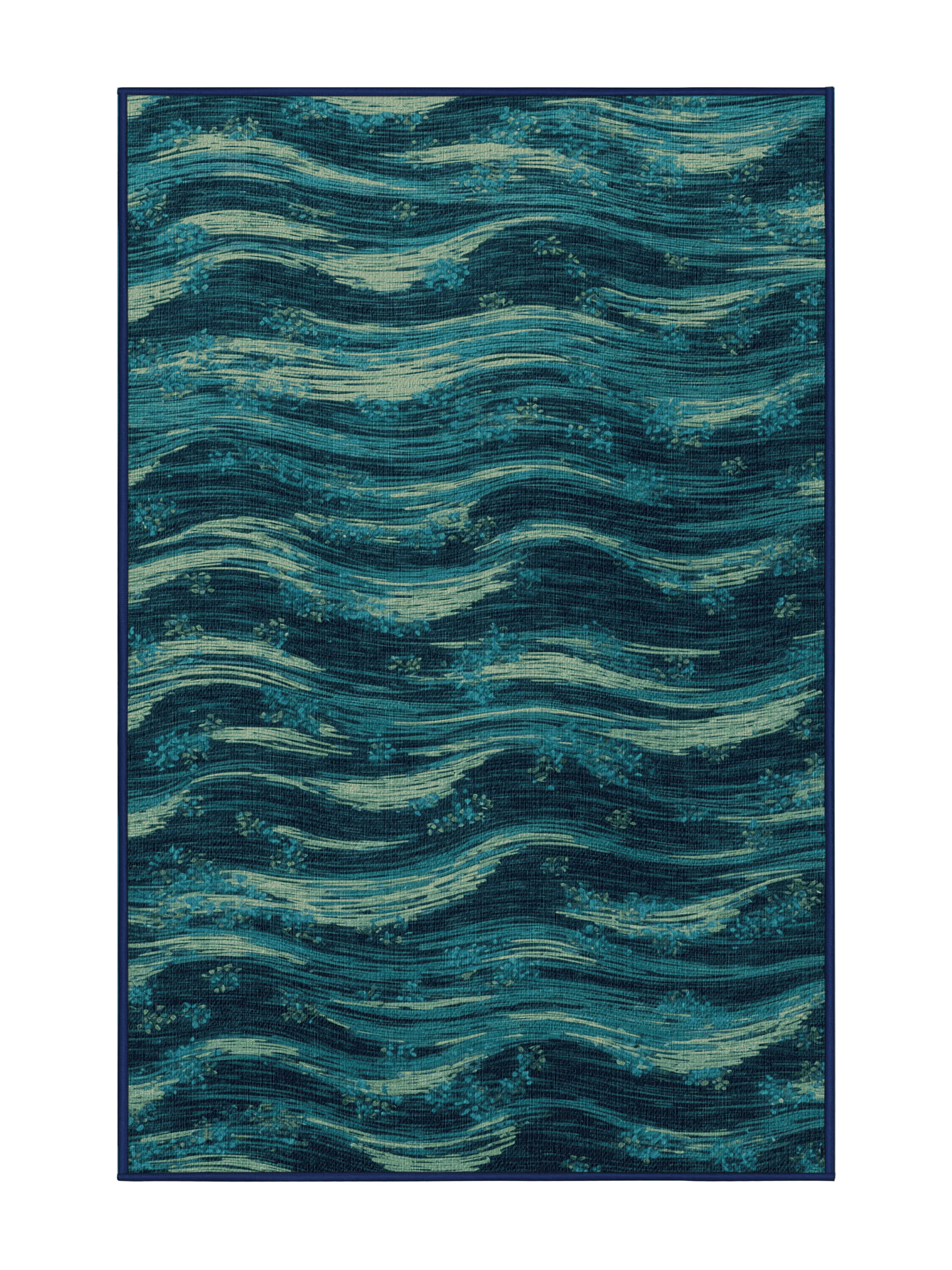 Rosecliff Heights Washable Bioluminescent Bay Coastal Area Rug | Wayfair