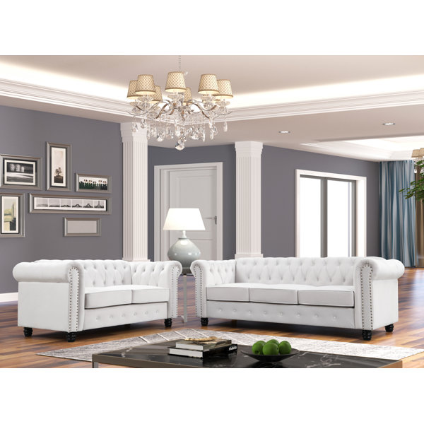 Black-studded-couch | Wayfair