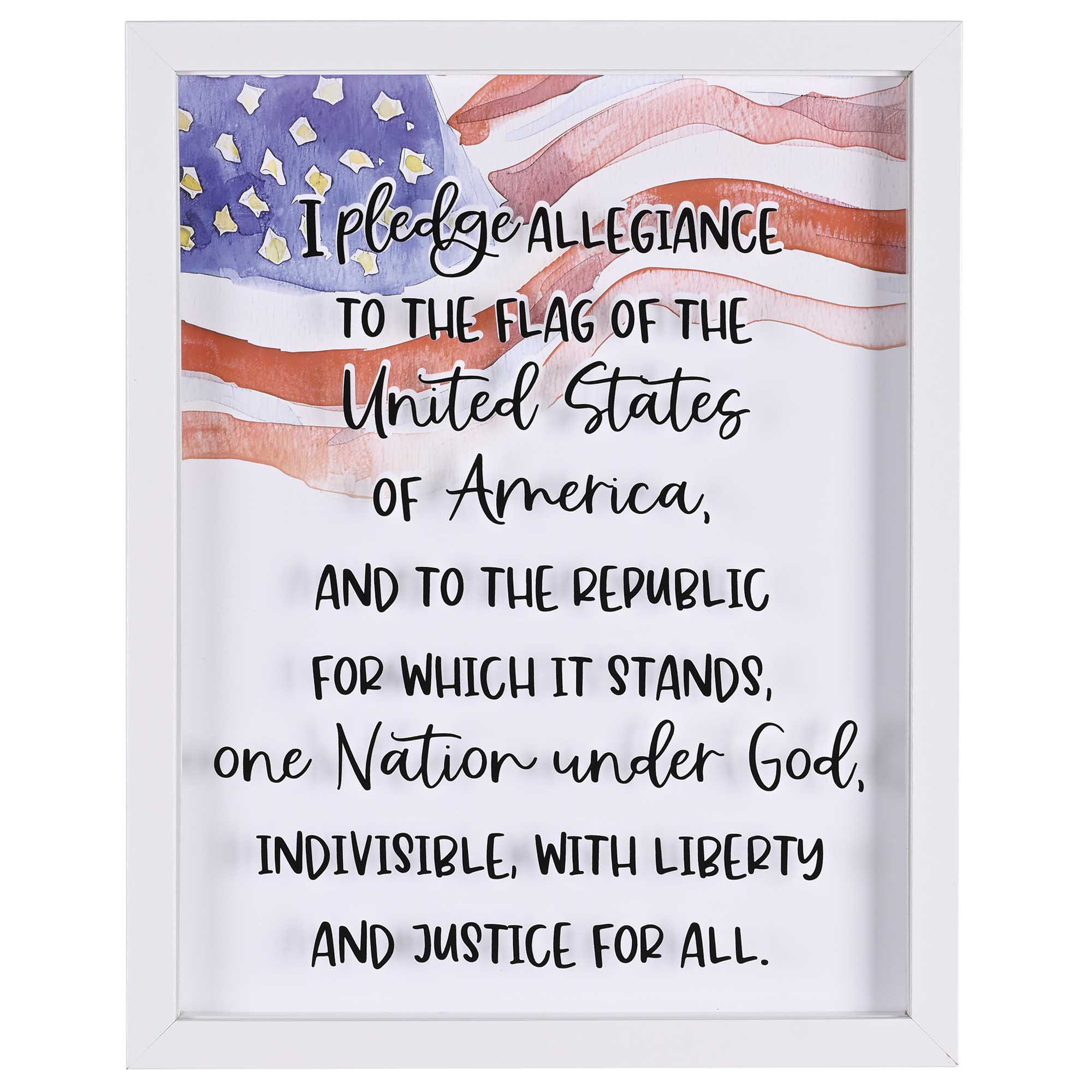 Zoomie Kids Framed Wall Art Pledge Of Allegiance | Wayfair