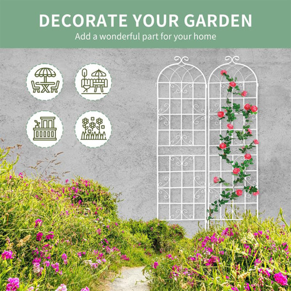 Red Barrel Studio® Trellis for Climbing Garden Plants, Heavy Duty Metal ...