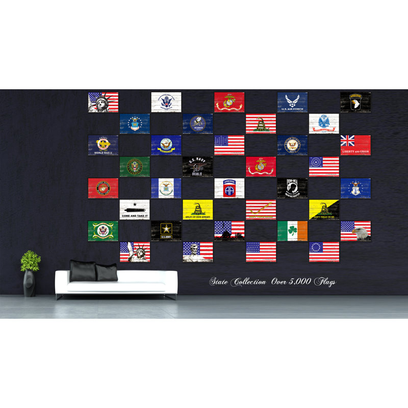 The Holiday Aisle® Revolutionary War 13 Colonies Military Flag Canvas ...