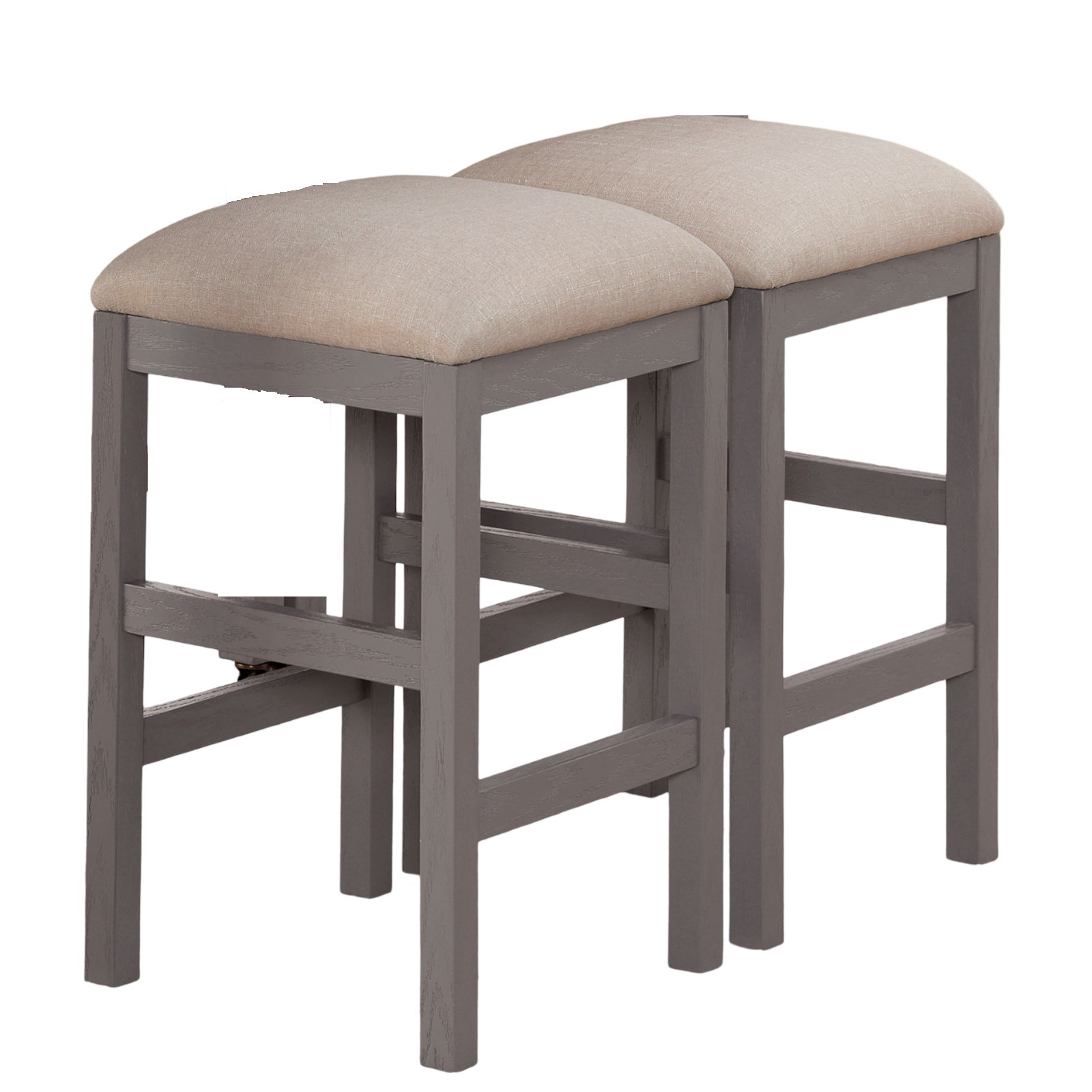 One Allium Way® Light Gray Set Of 2Pc Stools Kitchen Dining Room ...