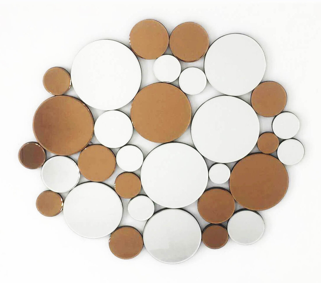Ebern Designs Jenica Coins in the Fountain Round Decorative Wall Mirror ...