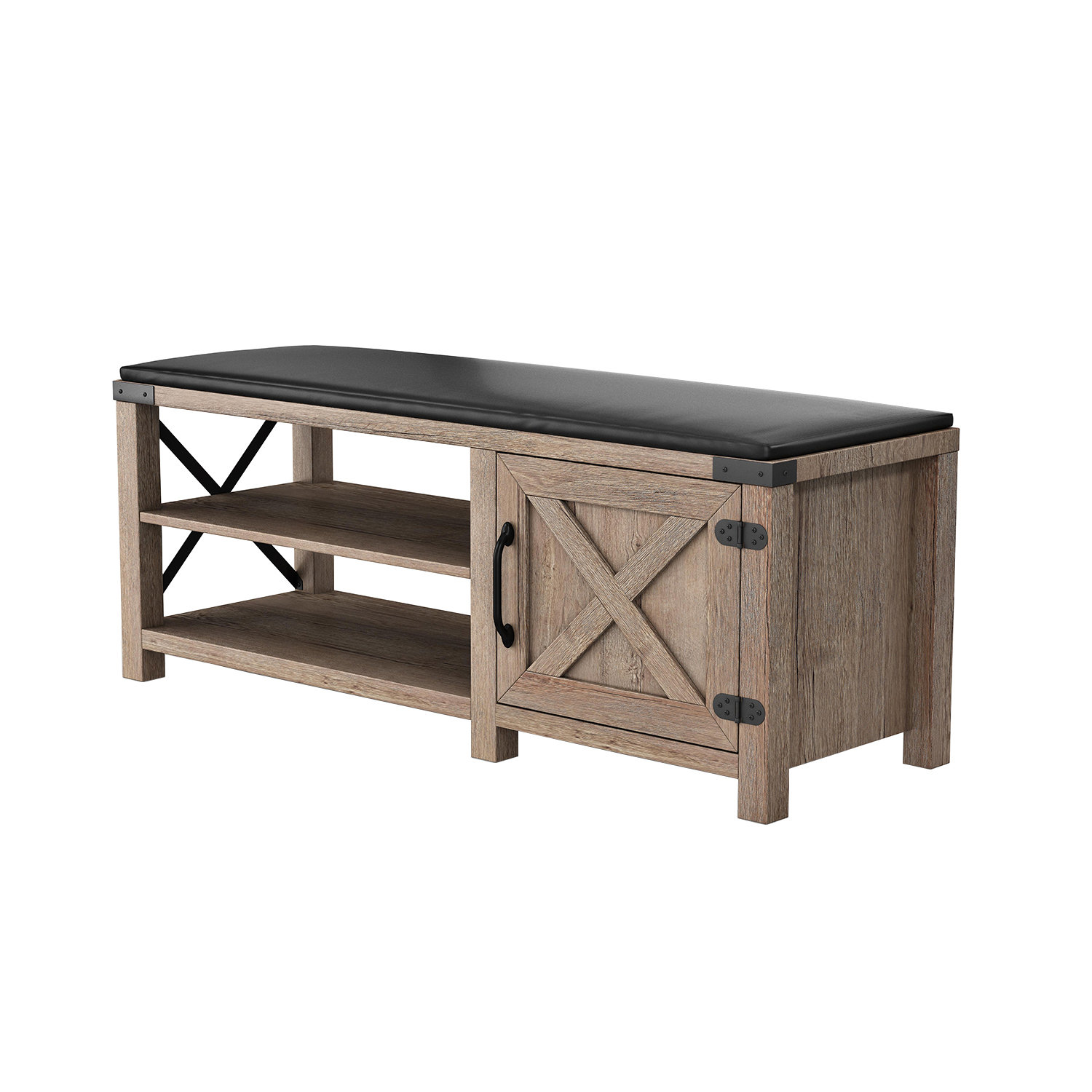 Gracie Oaks Semeka Storage Bench, Entryway Bench, Benches & Reviews ...