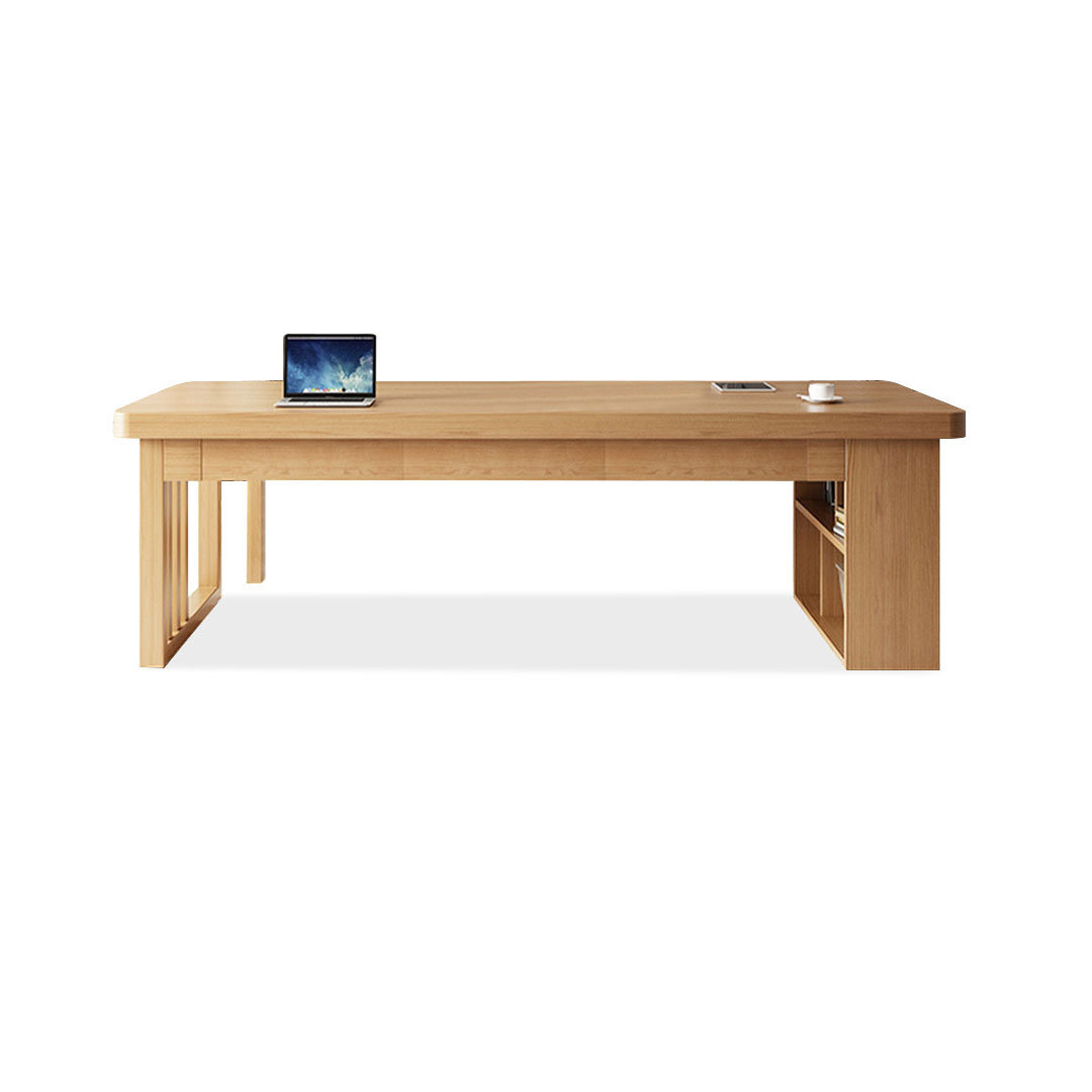 Furnire Lewi Light Nut-brown Rectangular Solid Wood desks | Wayfair