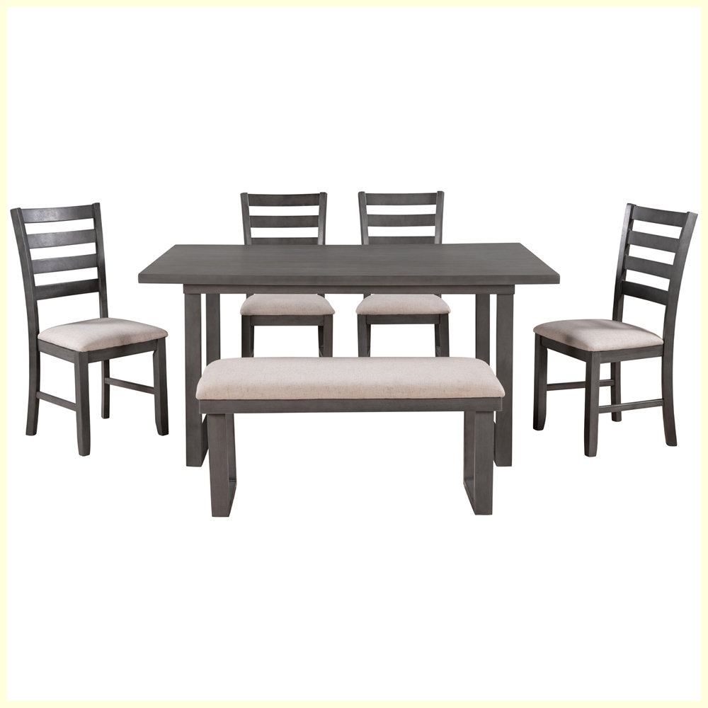 Ophelia & Co. 6-Pieces Dining Room Set with Rectangular Table and 4 ...