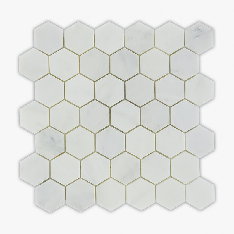 Direct Stone Source Asian Statuary 12" x 12" Marble Honeycomb Mosaic ...