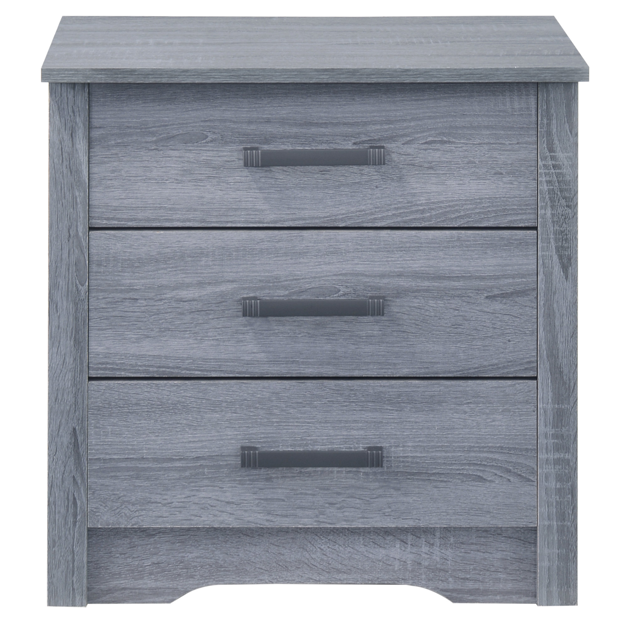 Latitude Run® Sleek Gray Particle Board Nightstand Contemporary Style ...