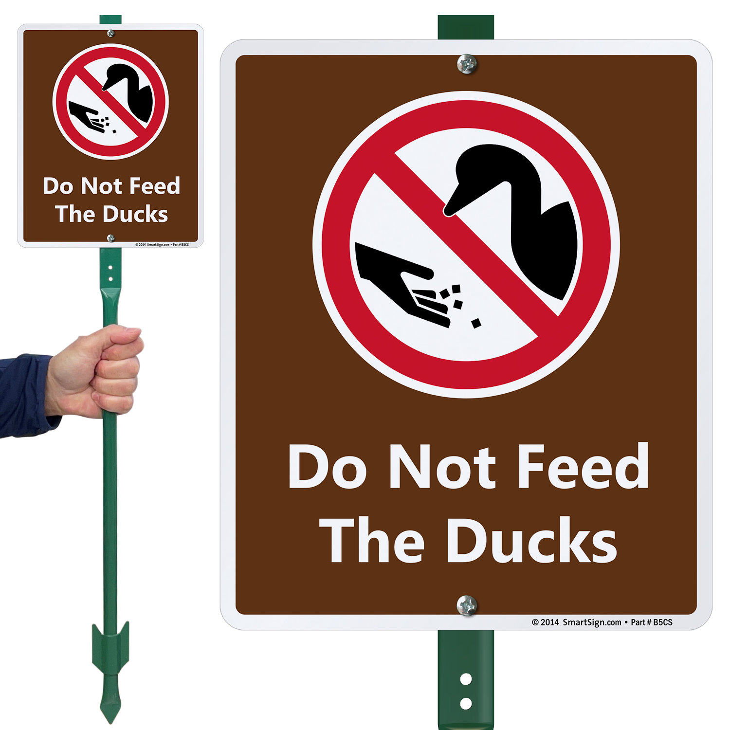 SmartSign Do Not Feed the Ducks Sign and Stake Kit | Wayfair