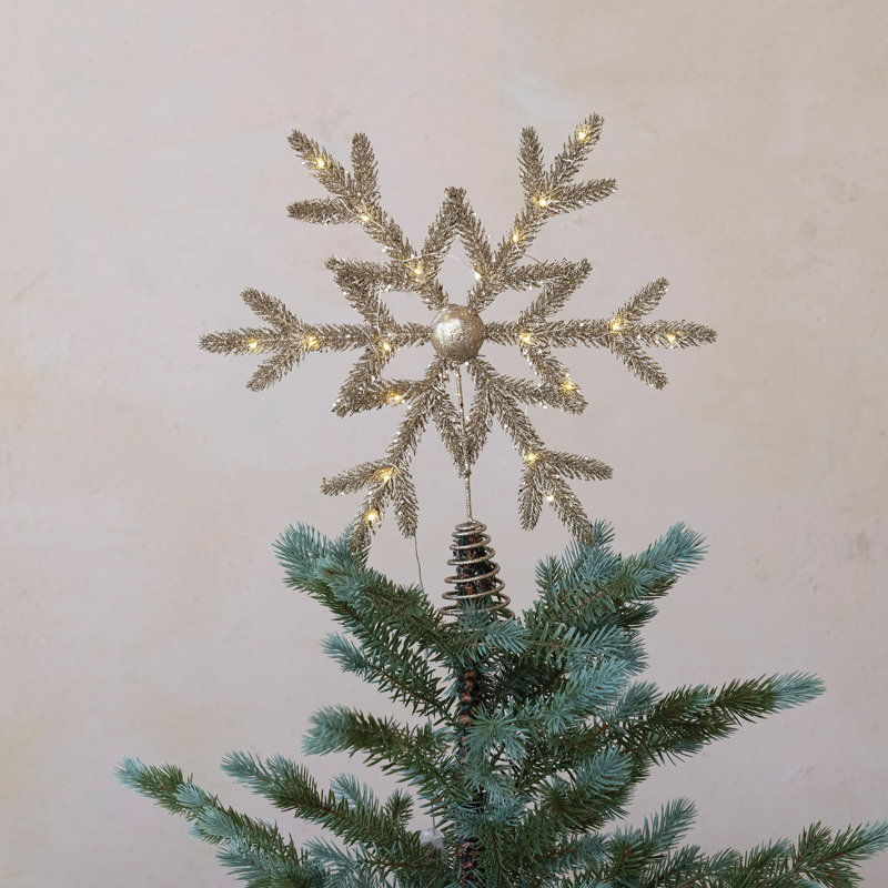 The Holiday Aisle® Plastic And Metal LED Snowflake Tree Topper With ...