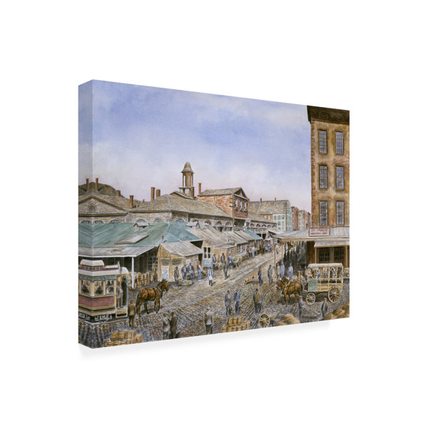 Winston Porter Fulton Market Ny Ca 1876 by Stanton Manolakas Canvas Art ...