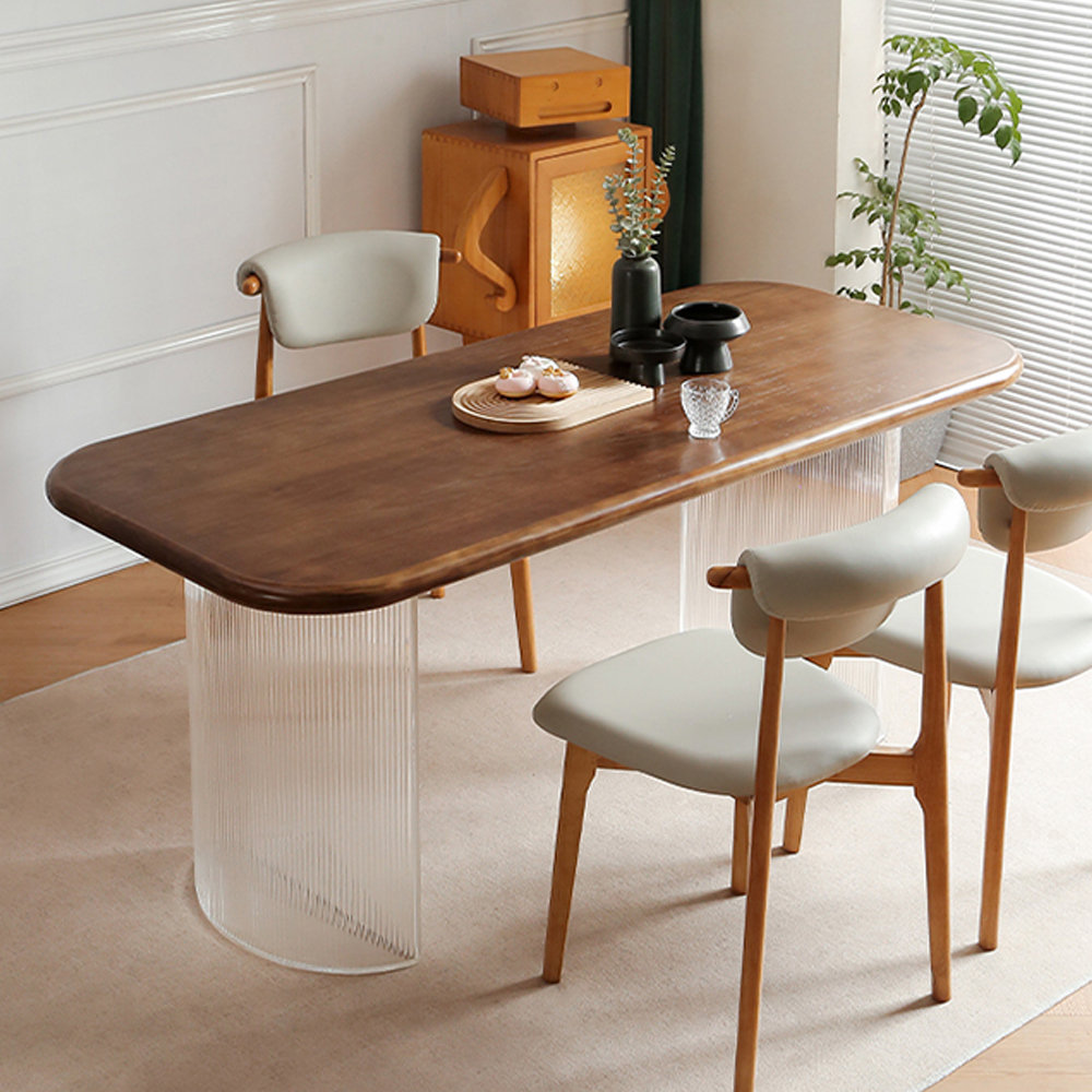 Orren Ellis Solid wood pine acrylic creative dining table - Wayfair Canada