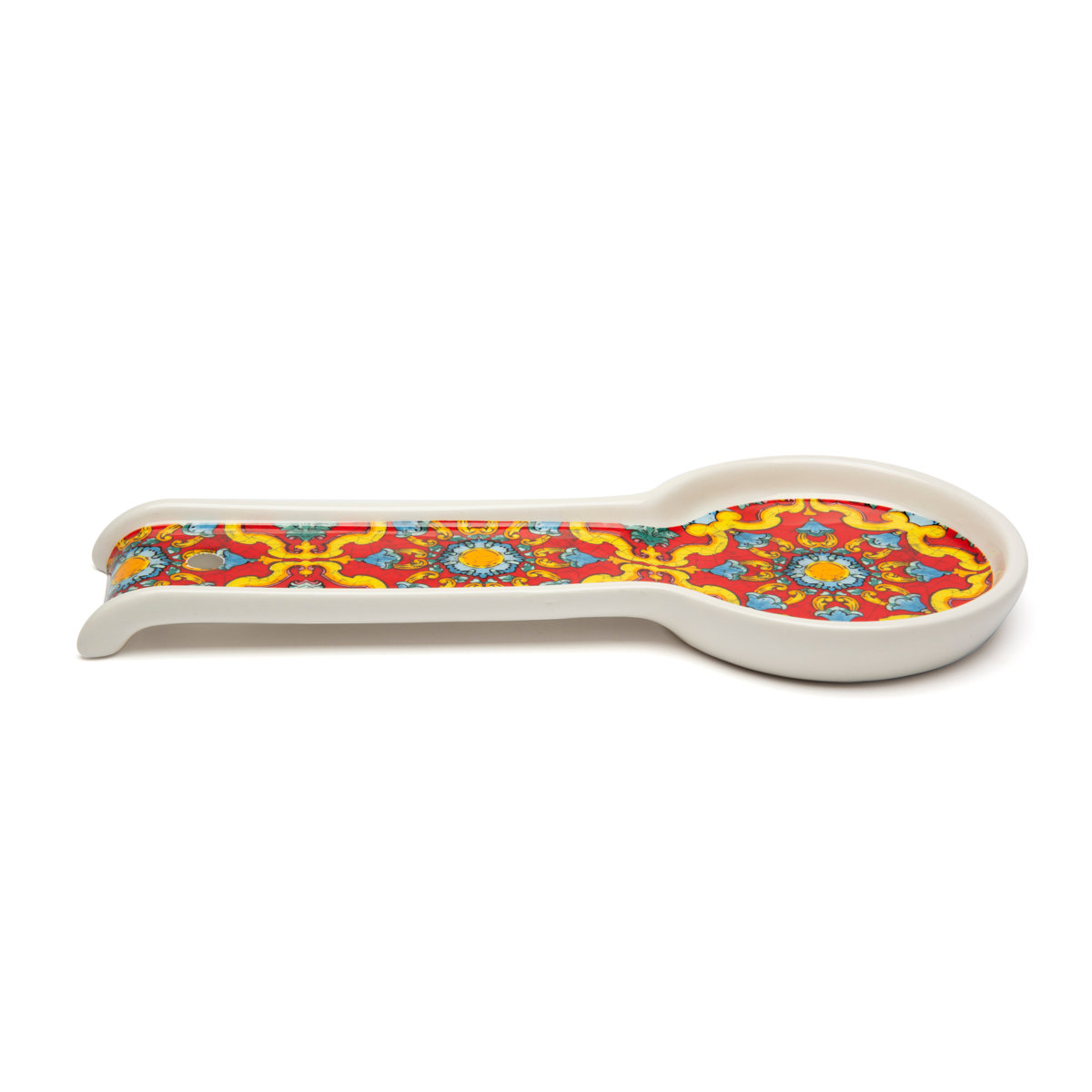 Excelsa spoon rest Trinacria ceramic 26,5x11,5x2,5 cm multicolor ...