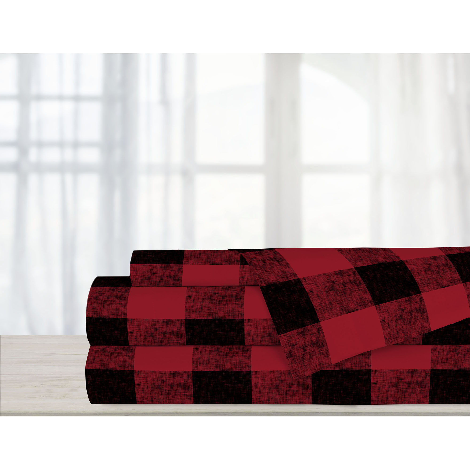 Safdie & Co. Inc. Microfiber Checkered Sheet Set | Wayfair