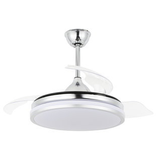 Chrome Ceiling Fans You'll Love | Wayfair