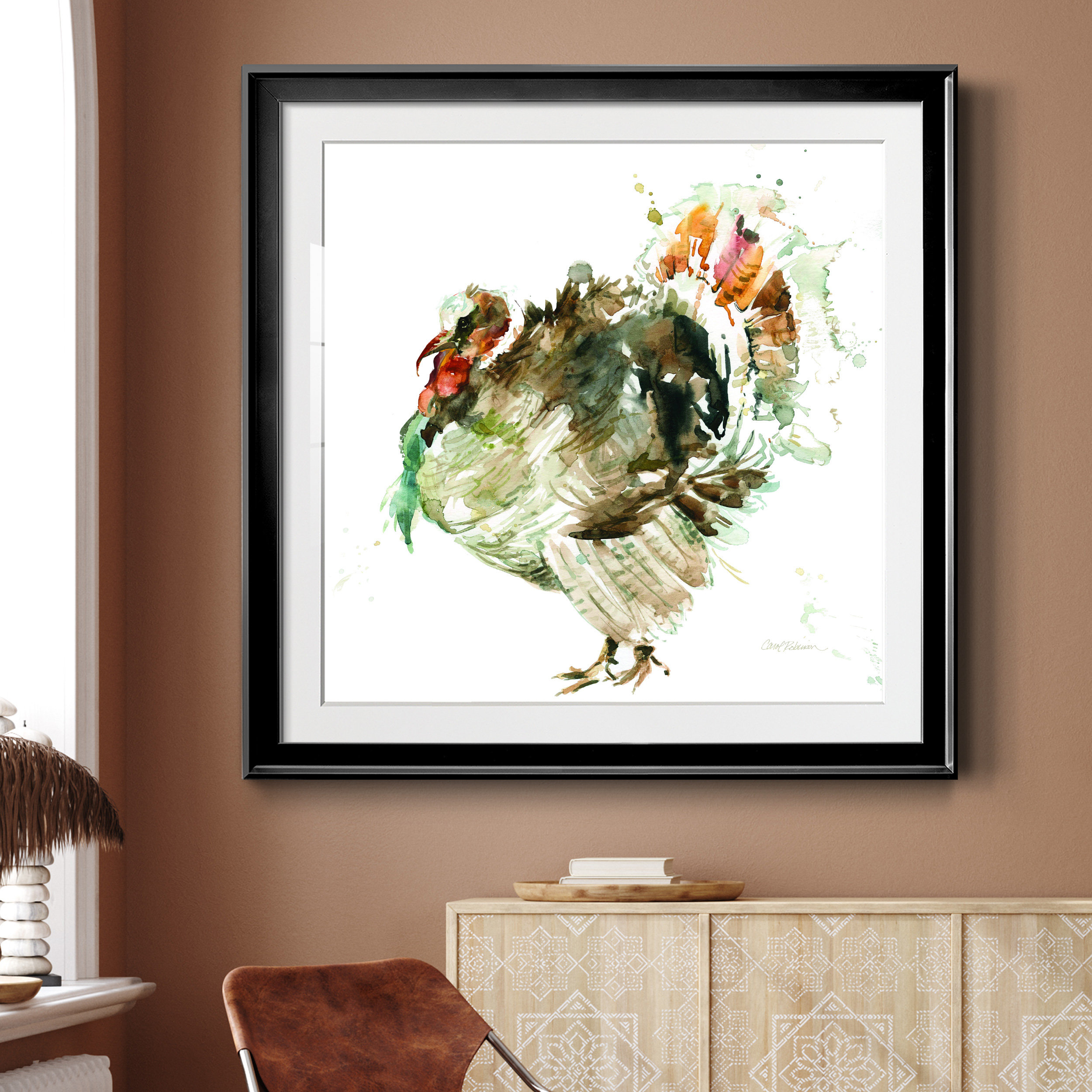 Gracie Oaks Harvest Turkey - Picture Frame Painting | Wayfair