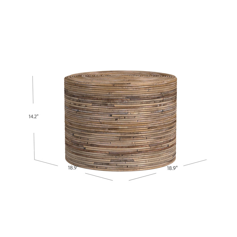 Sand & Stable™ Bodrum Rattan Ottoman & Reviews | Wayfair